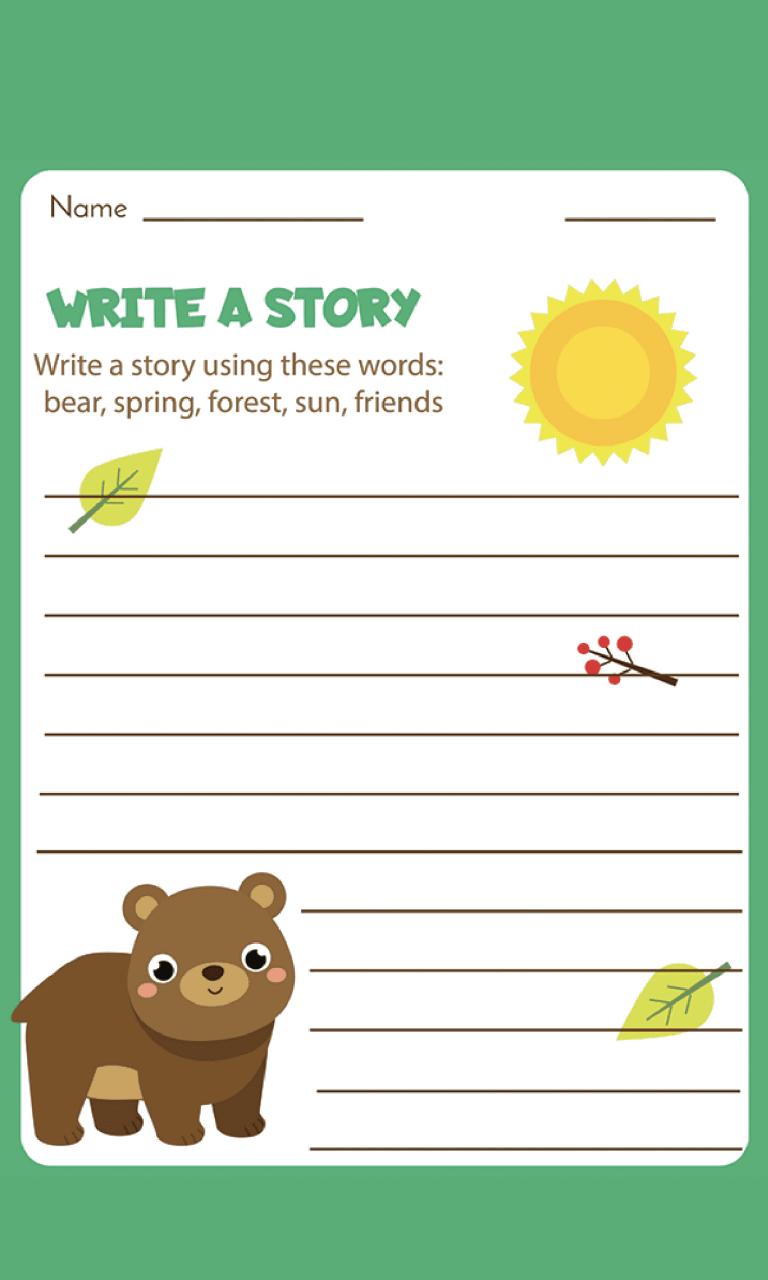 Write A Story Forest Worksheet - Asia Site