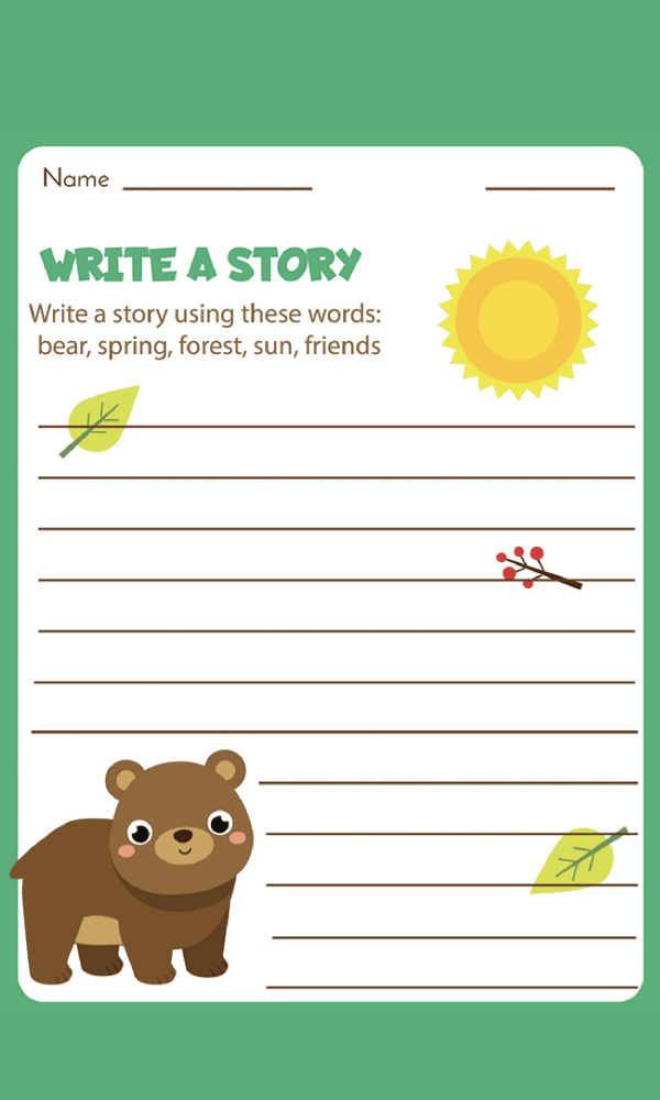 Write A Story Forest Worksheet - IDL Group
